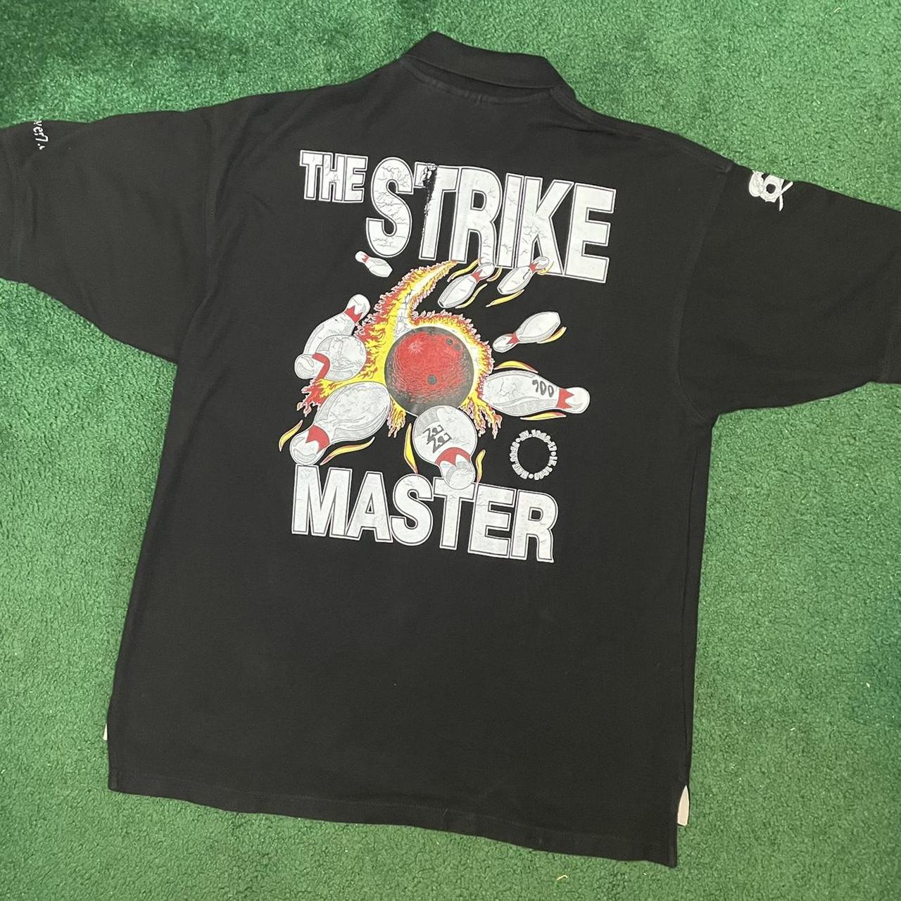 Vintage “THE STRIKE MASTER” Bowling Polo Shirt 📌... - Depop