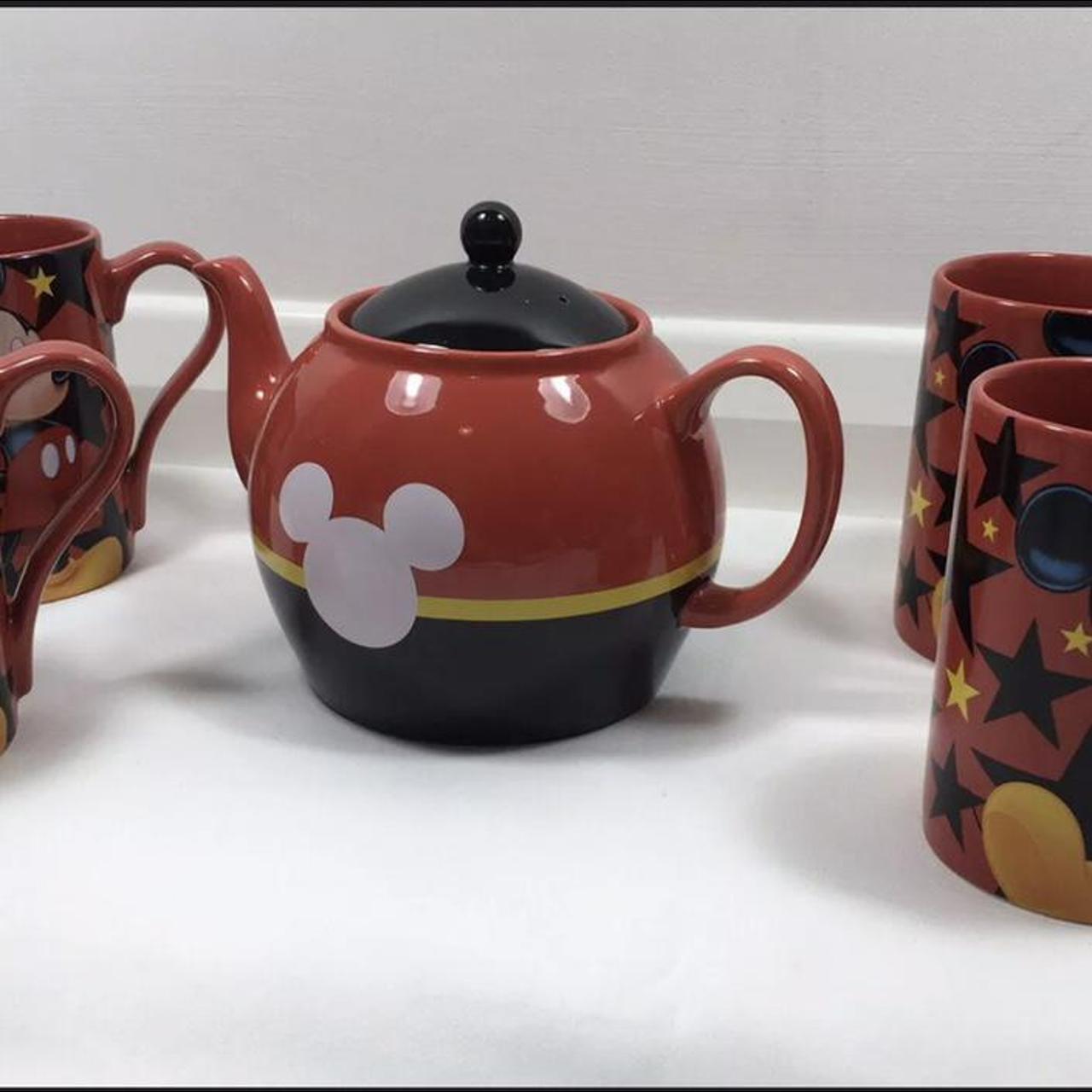 DISNEY Mickey Mouse Tea Set .4 X Mugs And Tea... - Depop