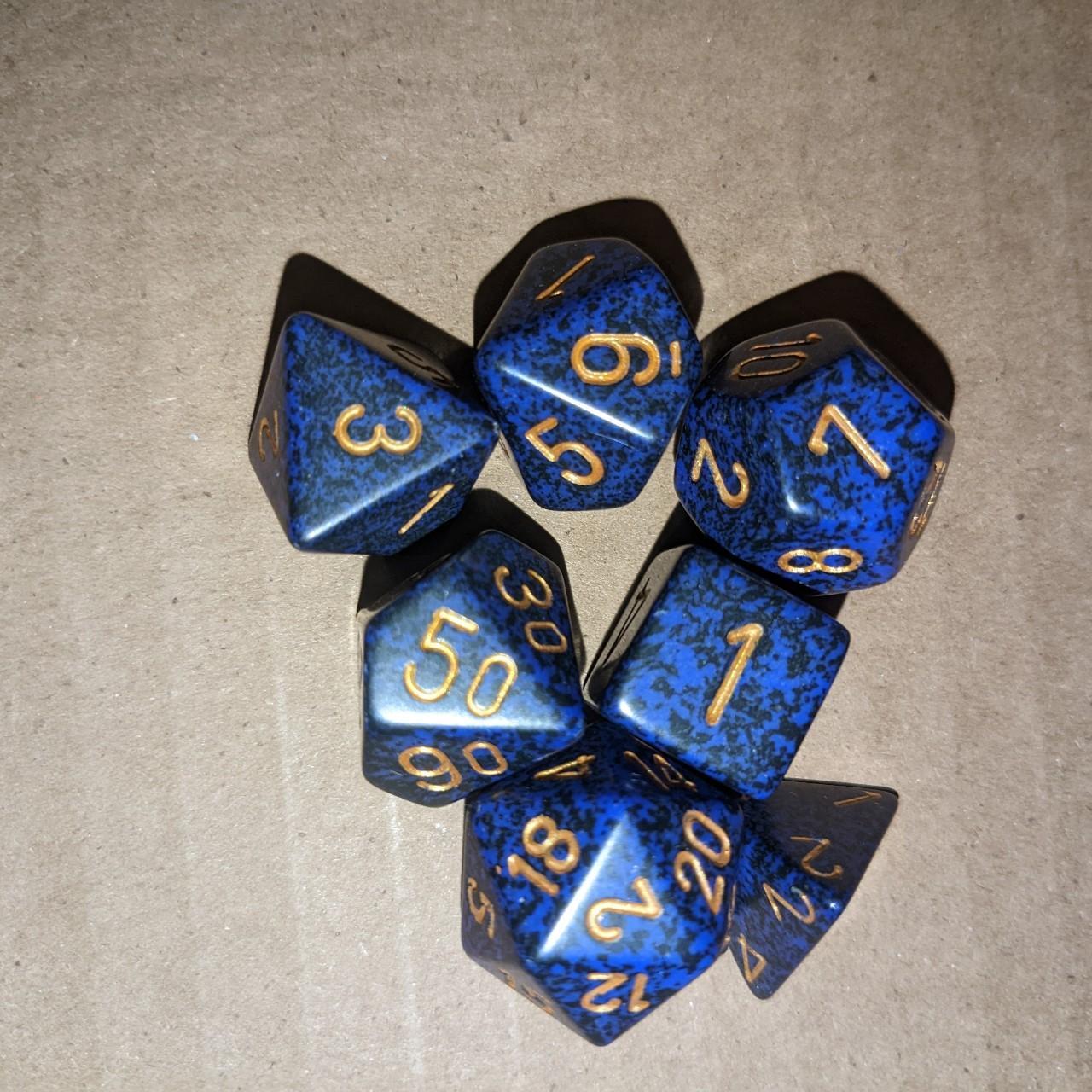 RPG playing dice. Purple speckled. D3, D6, D8, 3... - Depop