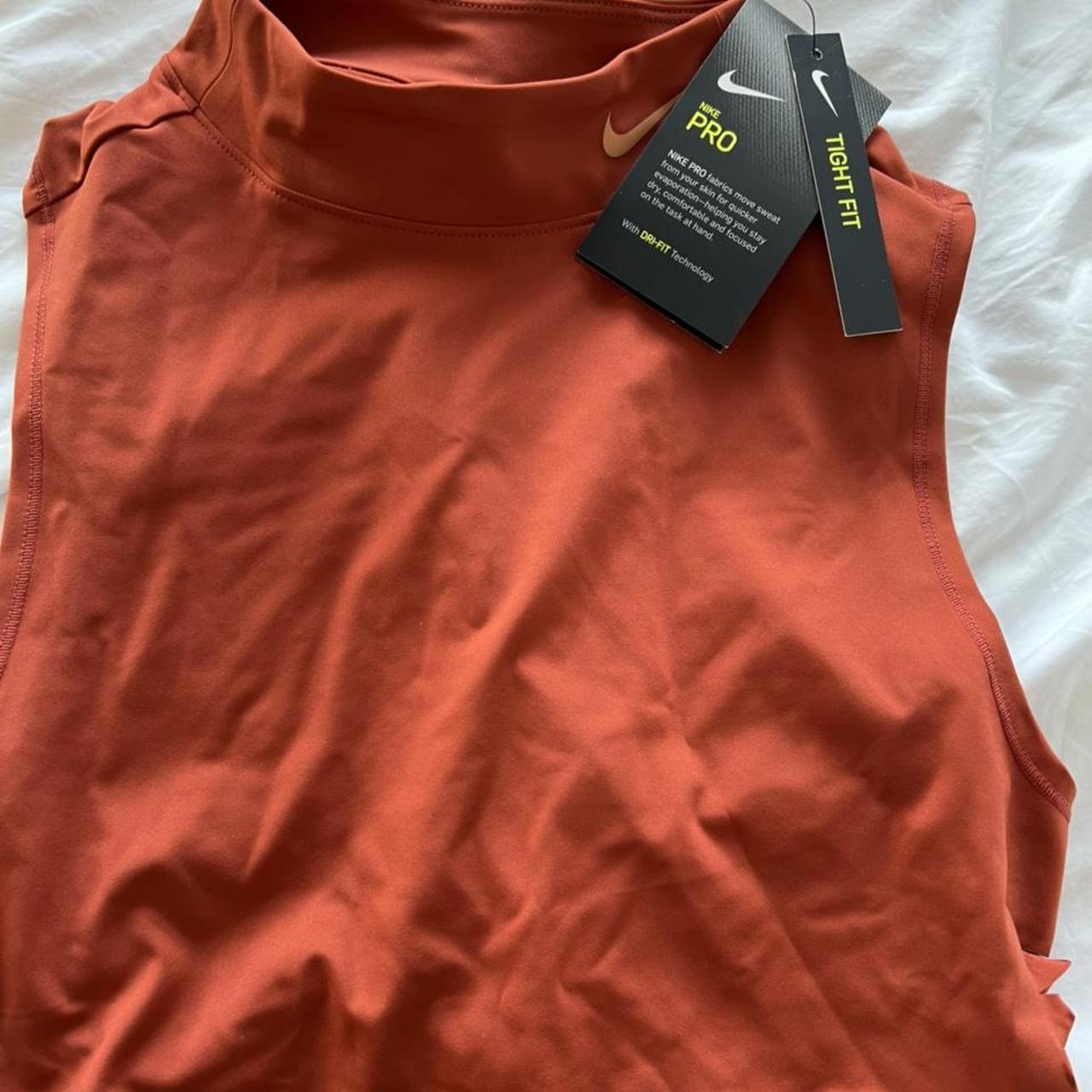 Nike pro gym top in orange #nike #nikepro #gymwear... | Depop
