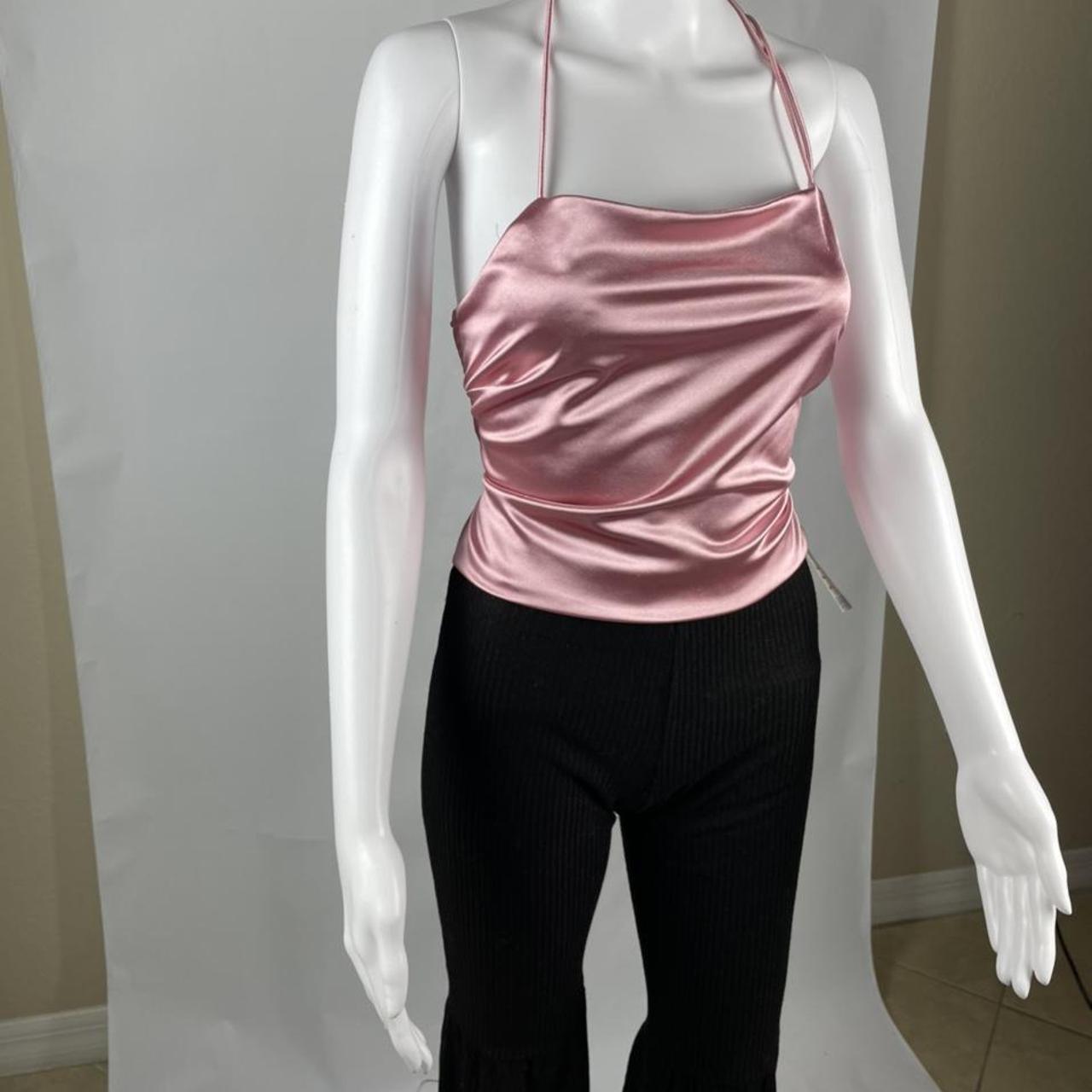 💕 Rose Pink Satin Top 💕 Boutique Find Multiple ways... - Depop