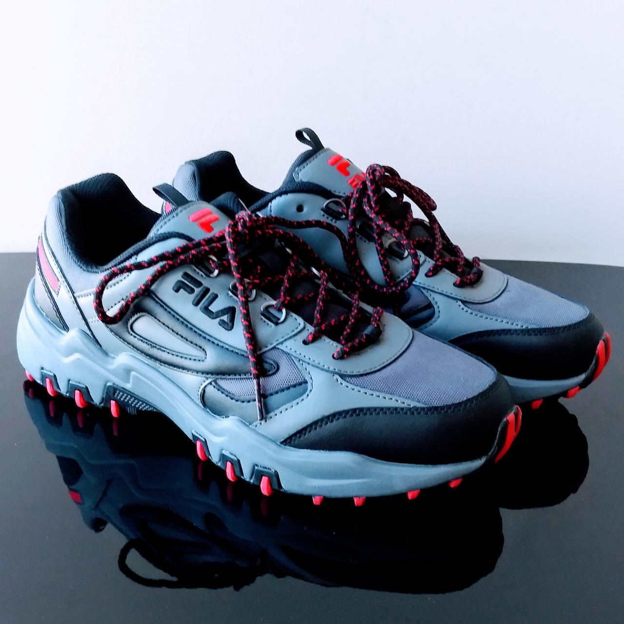 Fila Men's Lightweight Leather Sneaker in Nice Grey... - Depop