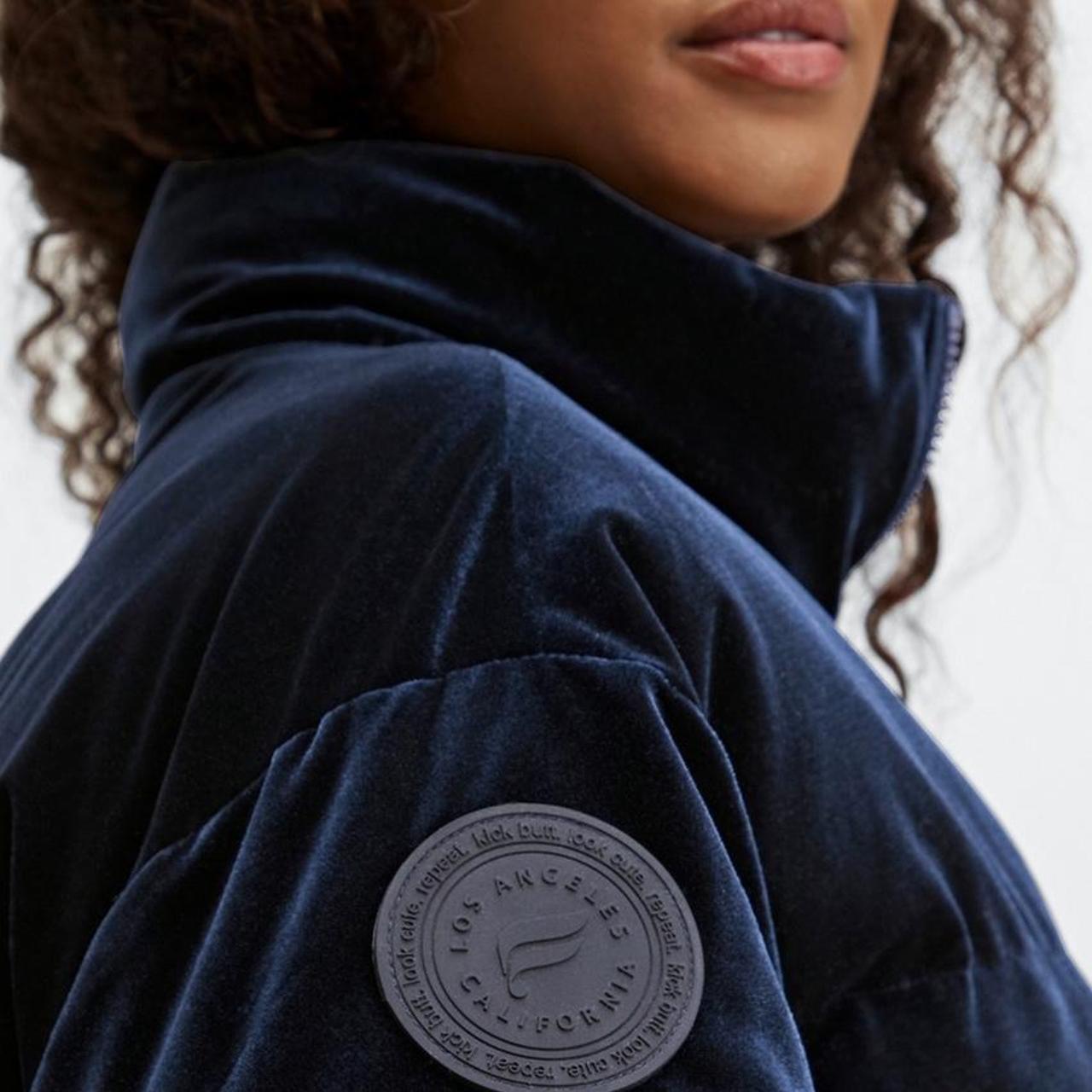 Fabletics Women's Navy and Blue Jacket | Depop