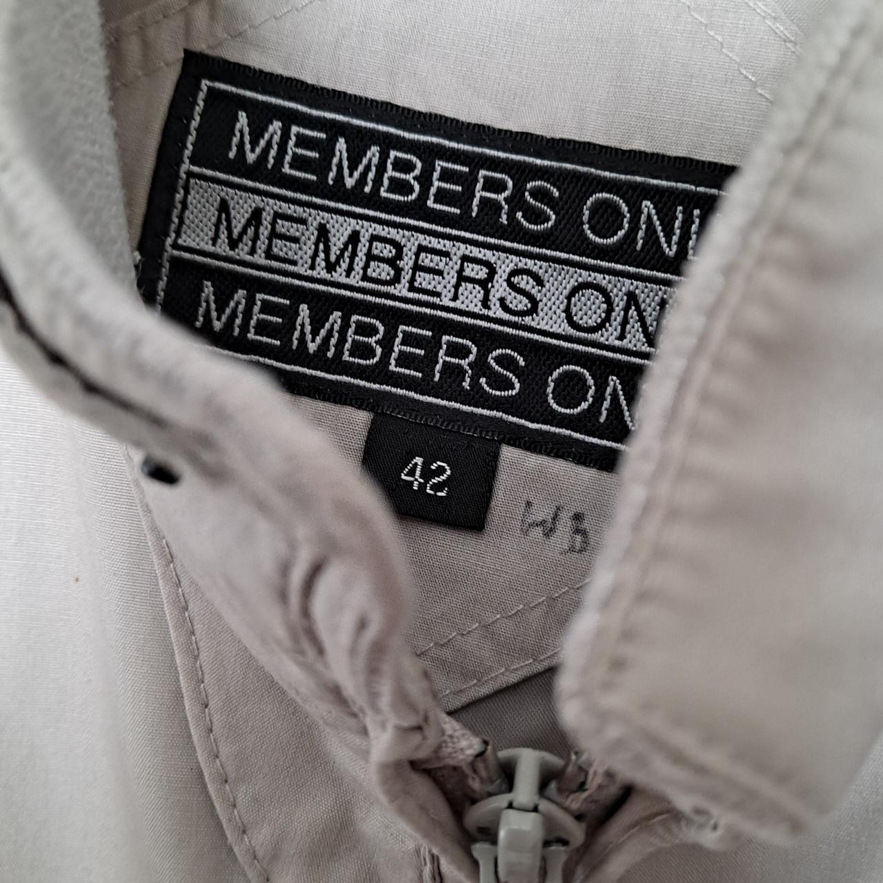 Members only Jacket polyester, cotton, nylon made in... - Depop
