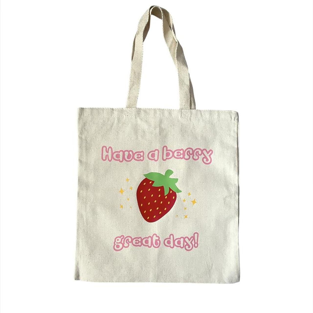 ‘Have A Berry Great Day’ Strawberry Tote Bag! 🍓💖... - Depop
