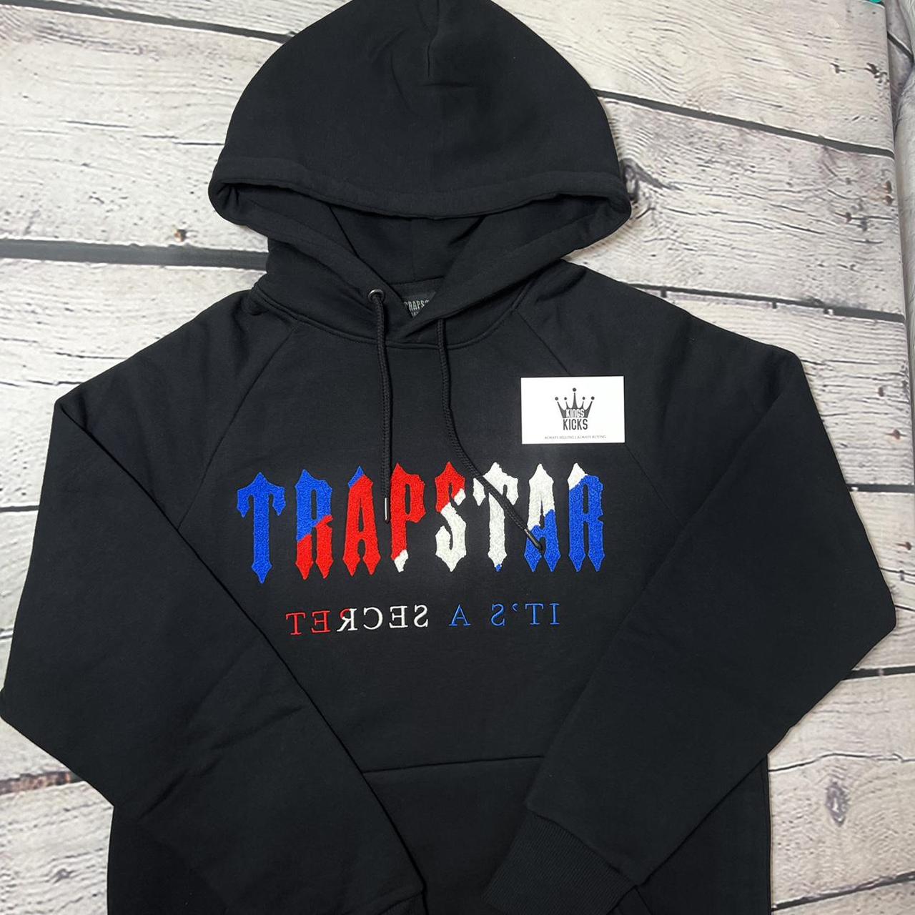 Men’s trapstar tracksuit black ️ SIZE MEDIUM ️... | Depop