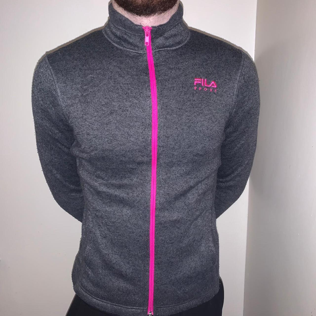 Fila Women's Grey and Purple Jacket | Depop