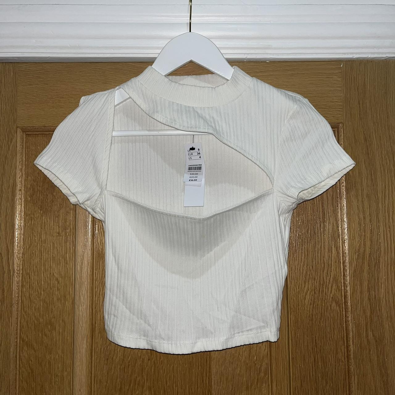 Ribb crop top Brand new Size 8 Topshop - Depop