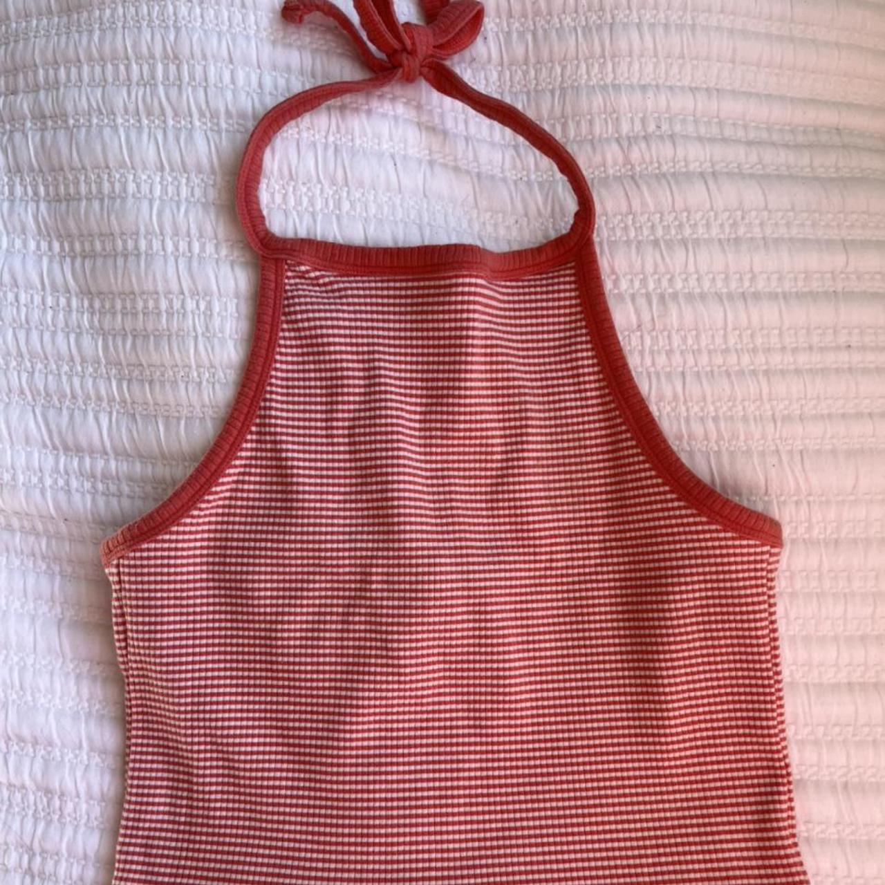 Glassons Orange and White halter neck top. Says... - Depop