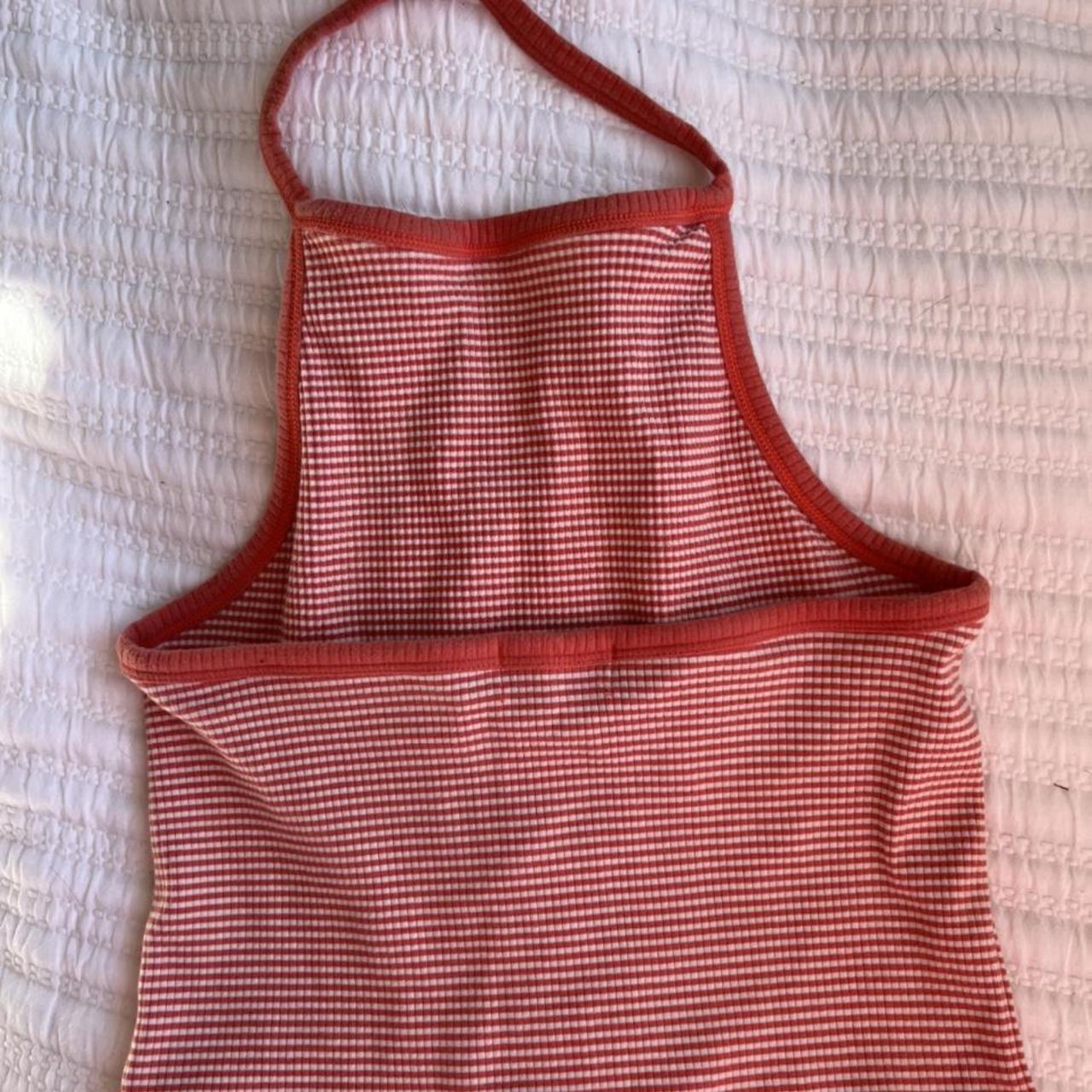 Glassons Orange and White halter neck top. Says... - Depop