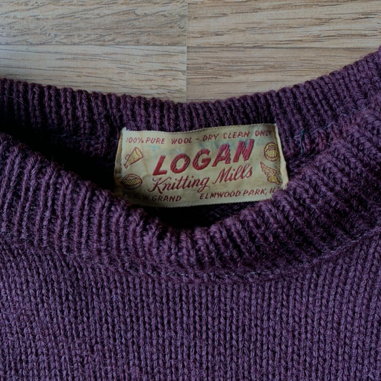 vintage 50’s Logan Knitting Mills varsity sweater,... - Depop