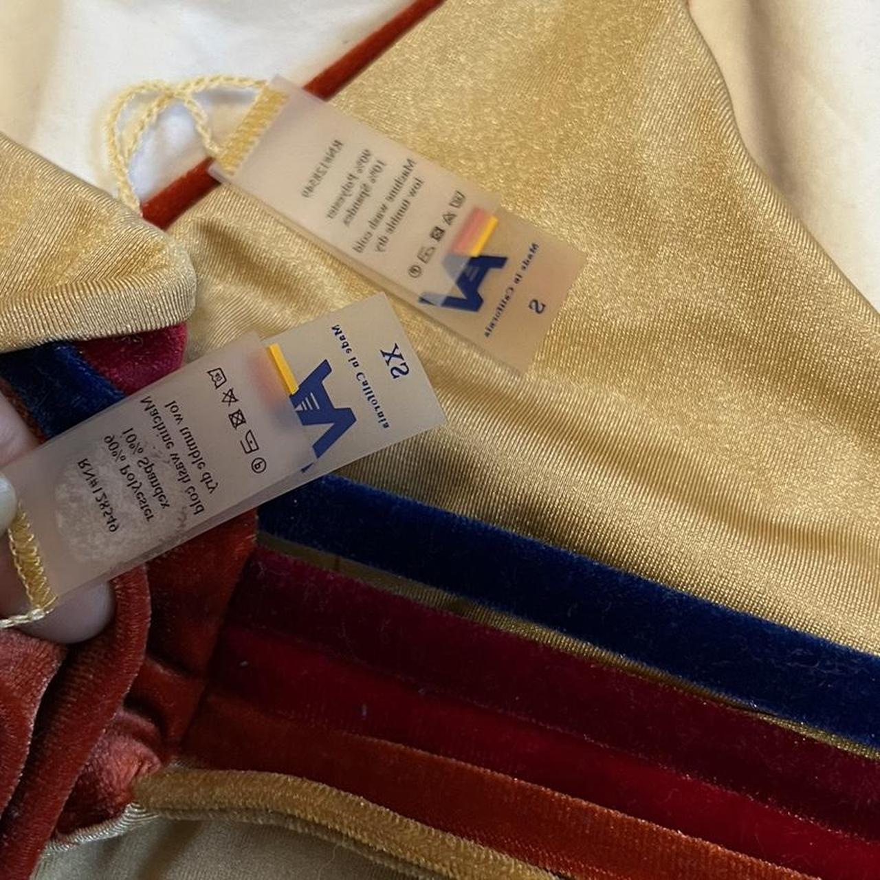 aviator nation velvet rainbow bikini set - bottoms... - Depop