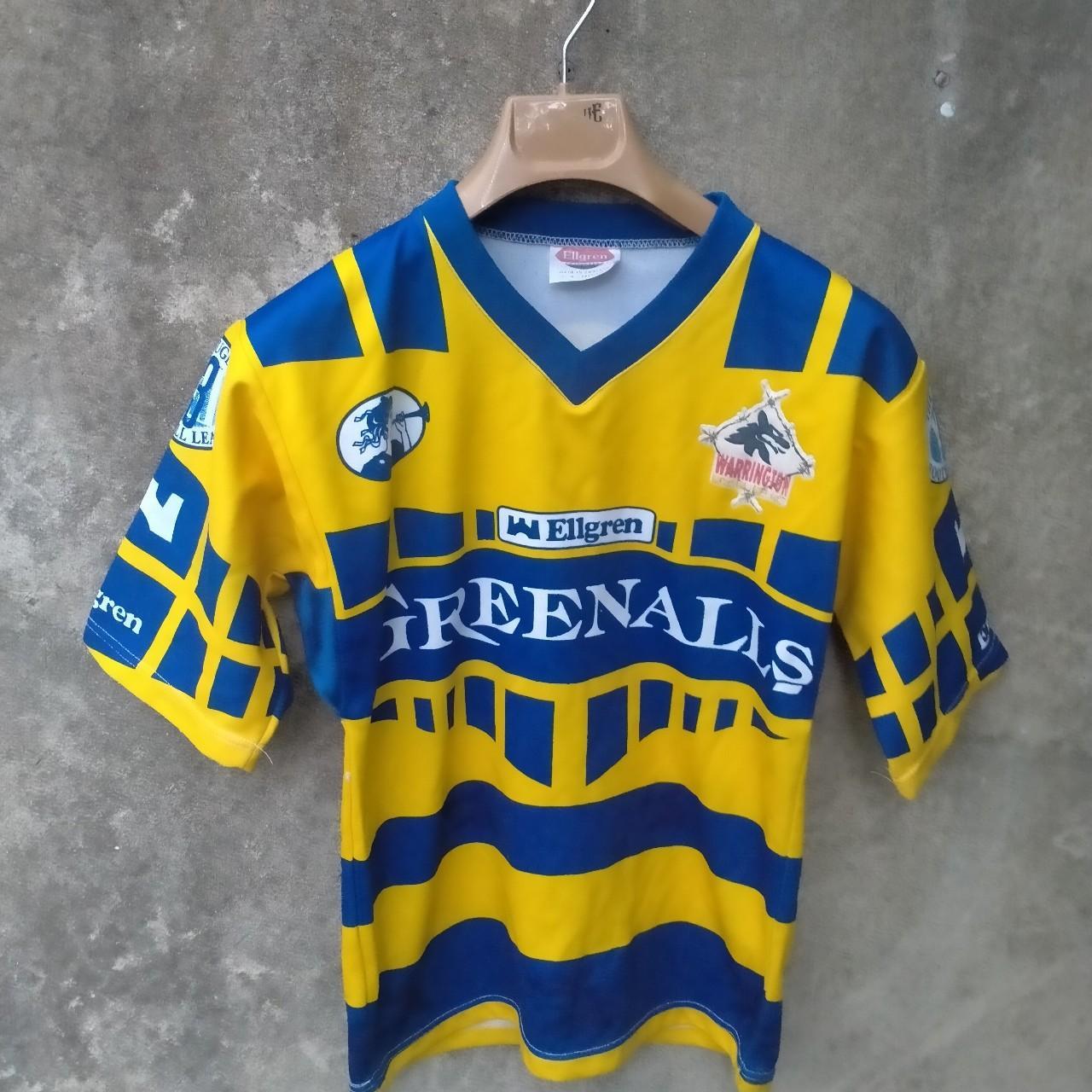 Warrington Wolves 1992-93 home rugby league shirt /... - Depop