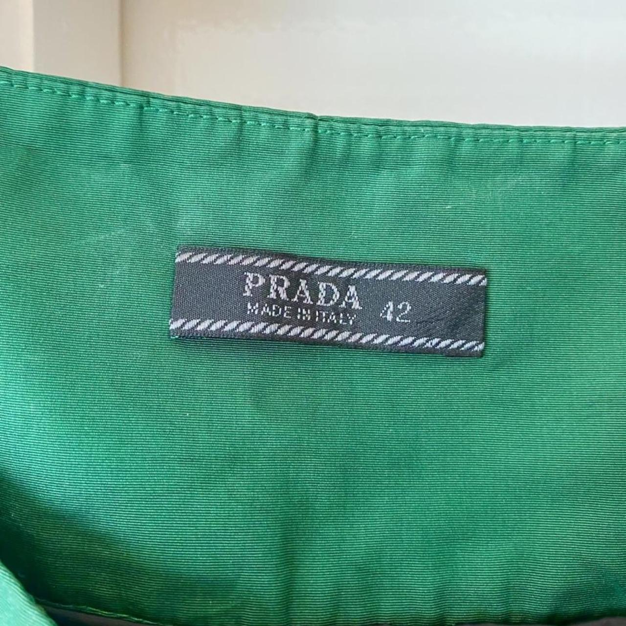Vintage Prada Miniskirt in forest green. Bought for... - Depop