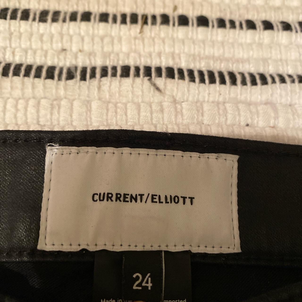 Current/Elliott faux leather jeans, super flattering... - Depop