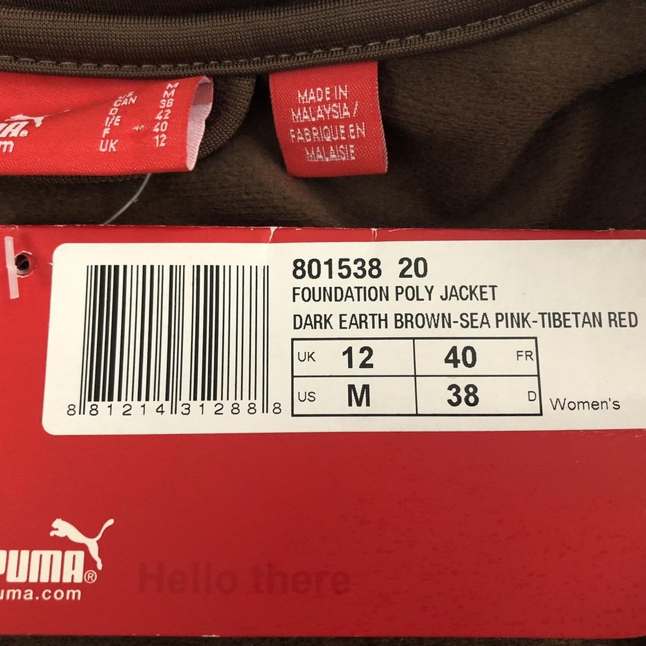 PUMA Foundation Poly Jacket Full Zip Brown Pink... - Depop