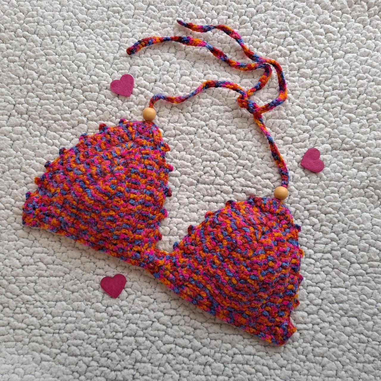 💙 Beautiful handmade crochet Bra ️ Size: 6UK -... - Depop