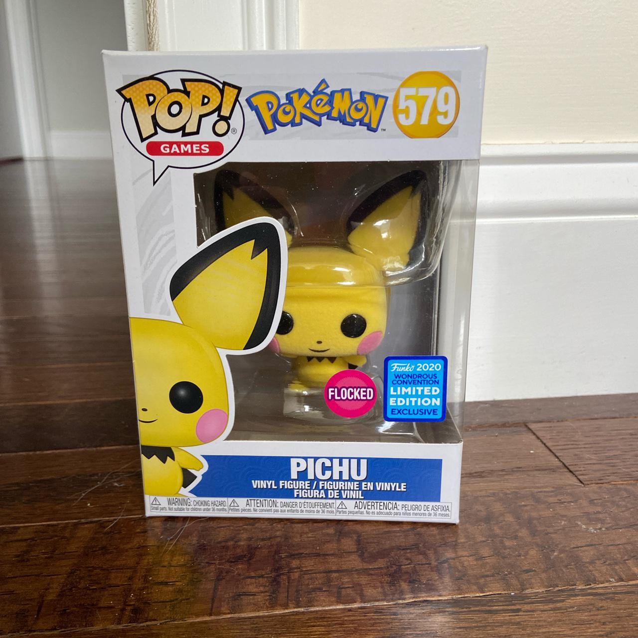 Flocked Pichu Funko 2020 Wondrous Convention Limited... - Depop