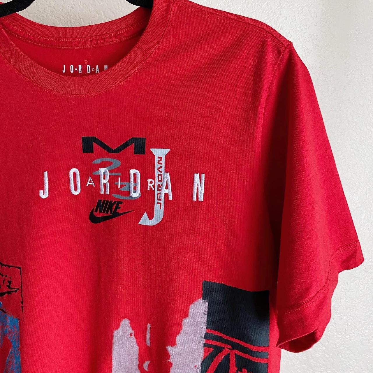 Red Michael Jordan Tee ♼ Size & Measurements: M •... - Depop