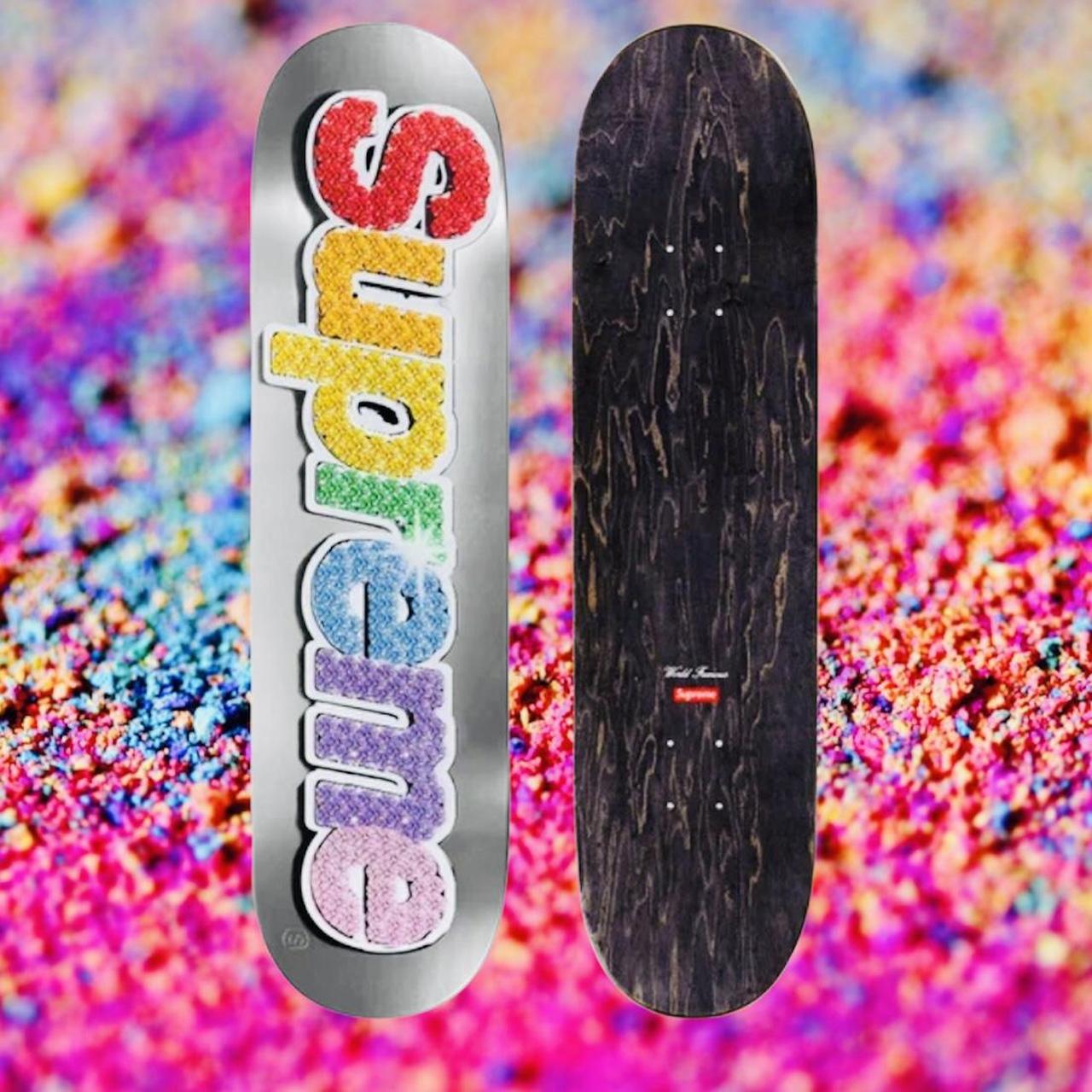 Supreme Bling Box Logo Platinum Skateboard Deck /... - Depop