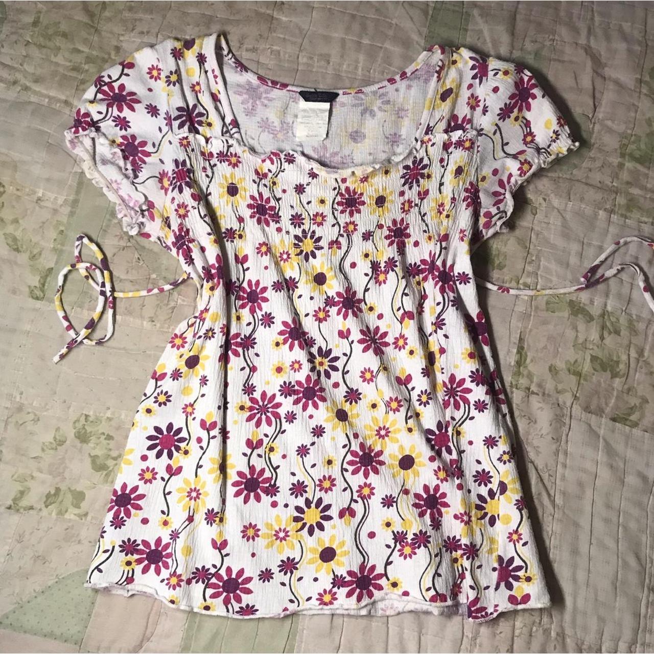 floral babydoll fairy top ♡ ♡ so adorable! it... - Depop