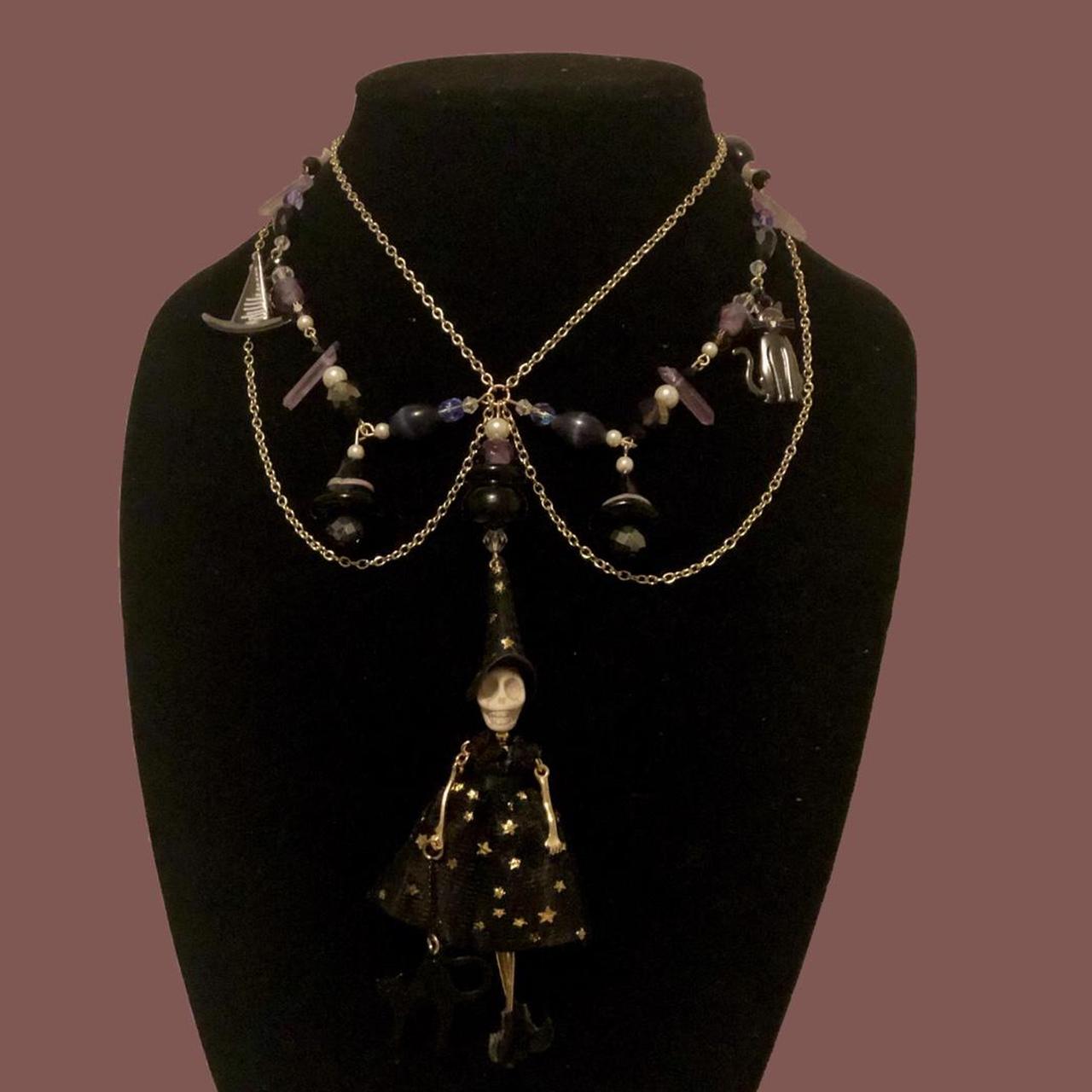 Handmade Gold Witch Necklace Includes a mixture of... | Depop