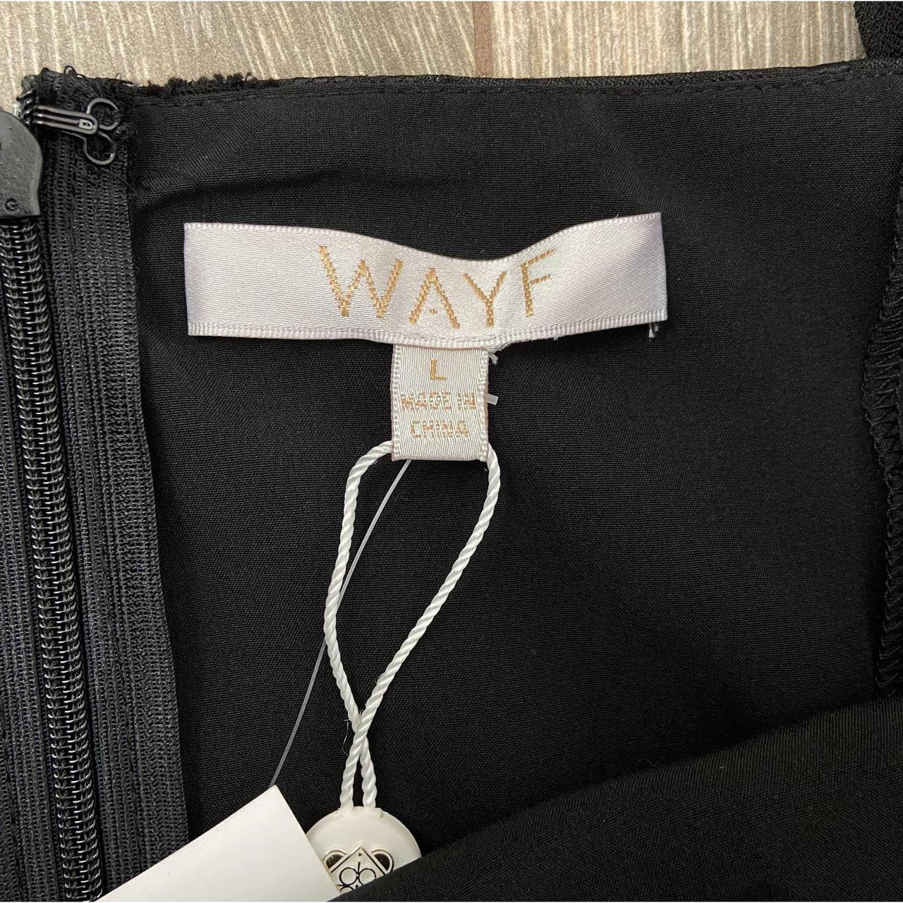 WAYF Casper Midi Dress in Black Jacquard size large,... - Depop