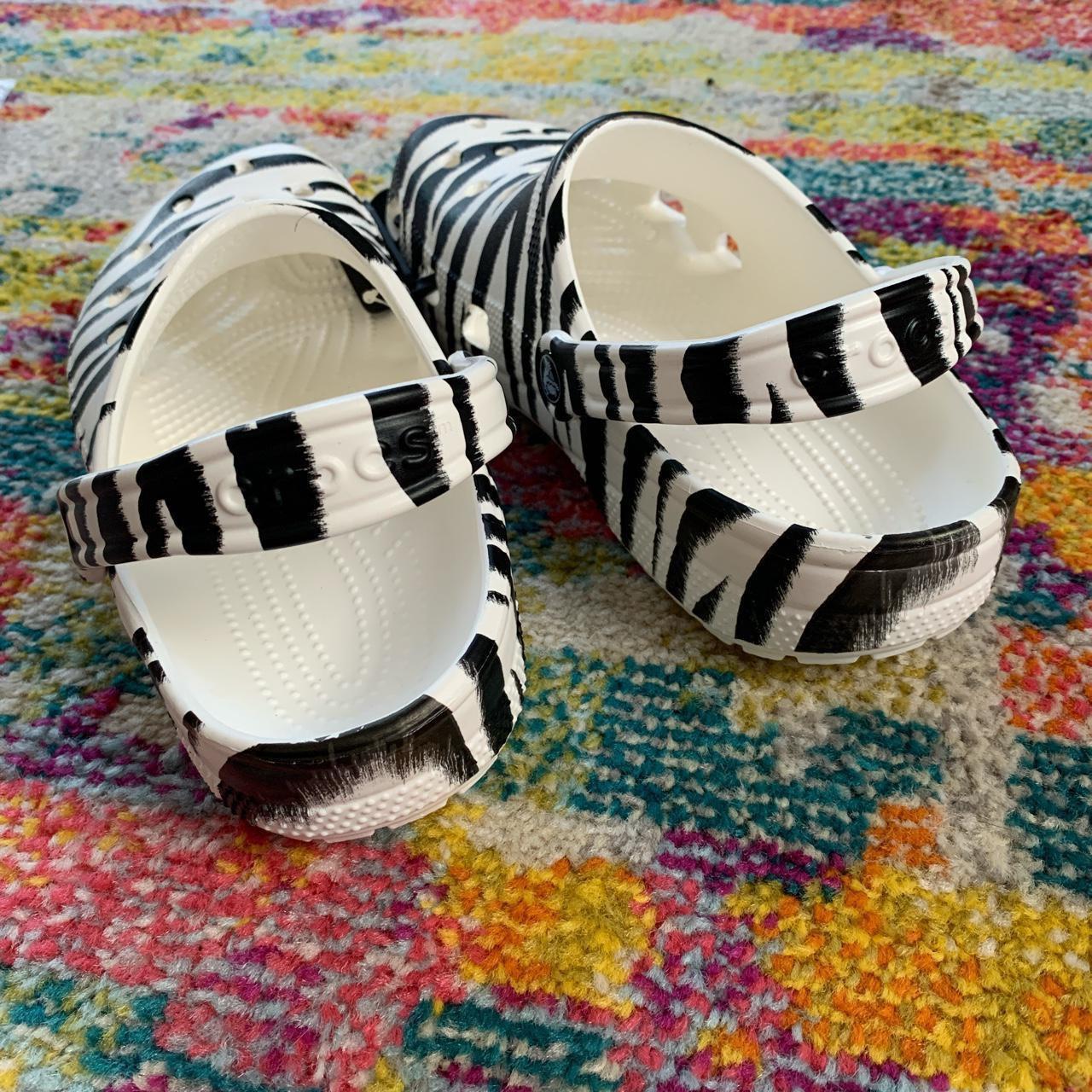 BRAND NEW CROCS ZEBRA PRINT CLOGS THIS LISTING IS IN... - Depop