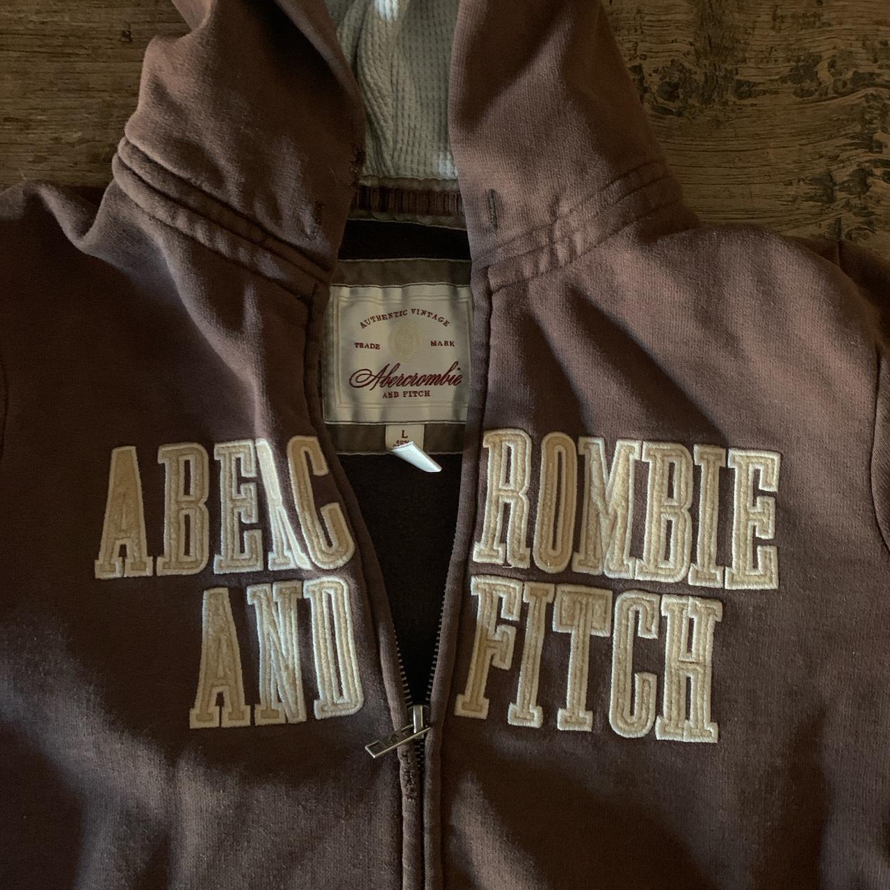 Y2k Vintage Ambercrombie & Fitch brown/cream... - Depop