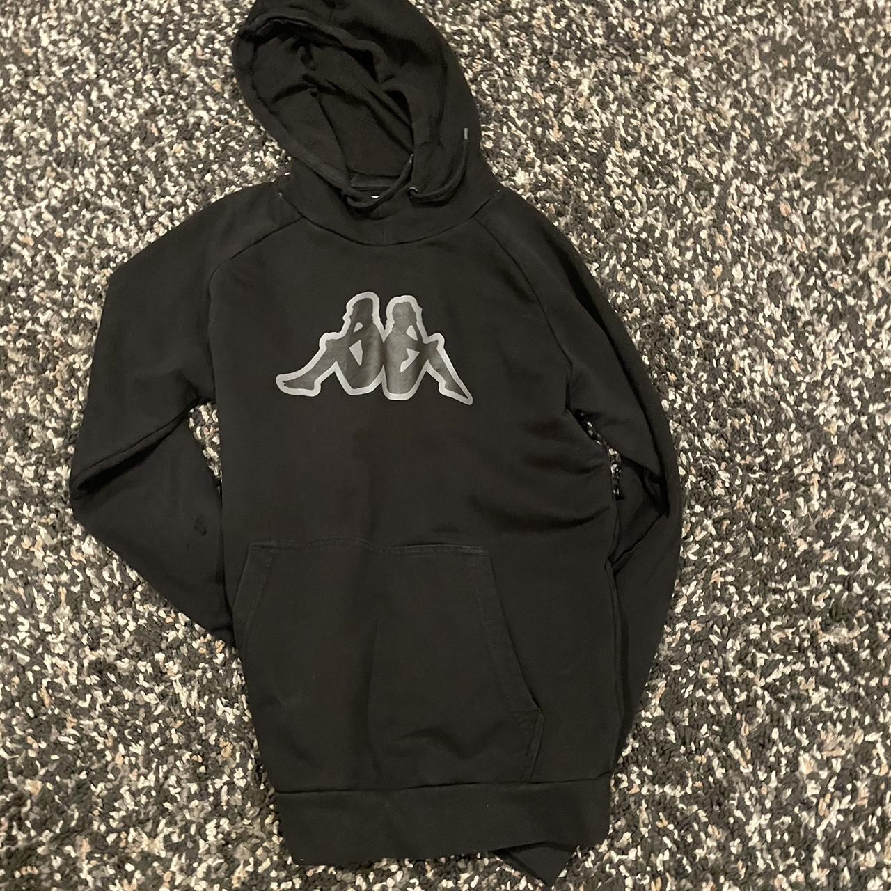 Men’s Black Kappa Hoodie Size... - Depop