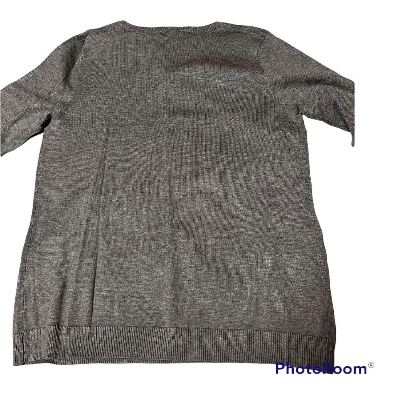 Spense Knits - GRAY Crew neck Pull on SWEATER Long... - Depop