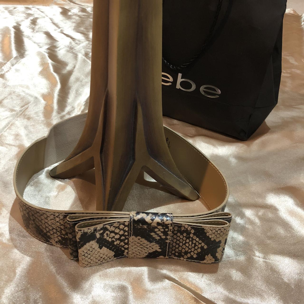 Beautiful Bebe Braided Elastic snake Belt ,size S - Depop