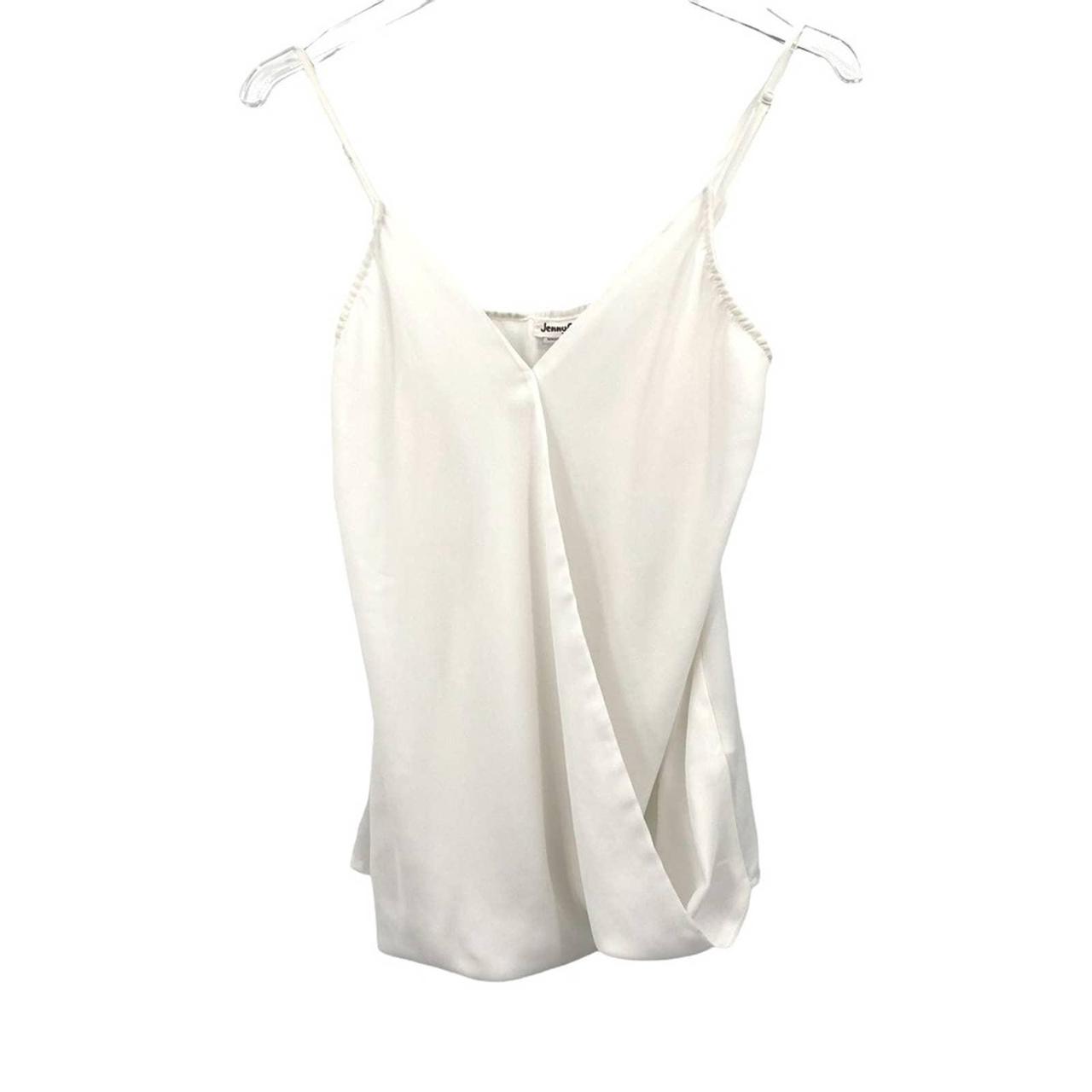 Jennyfer Ivory Wrap Front Cami, Size S V-neck, wrap... - Depop