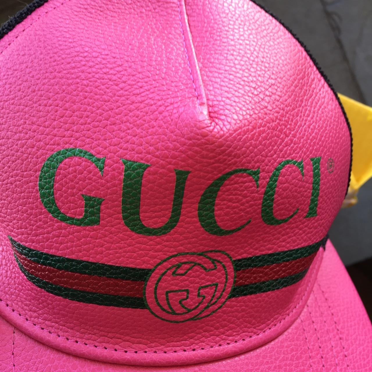 Gucci Gucci Print leather baseball cap The vintage... - Depop