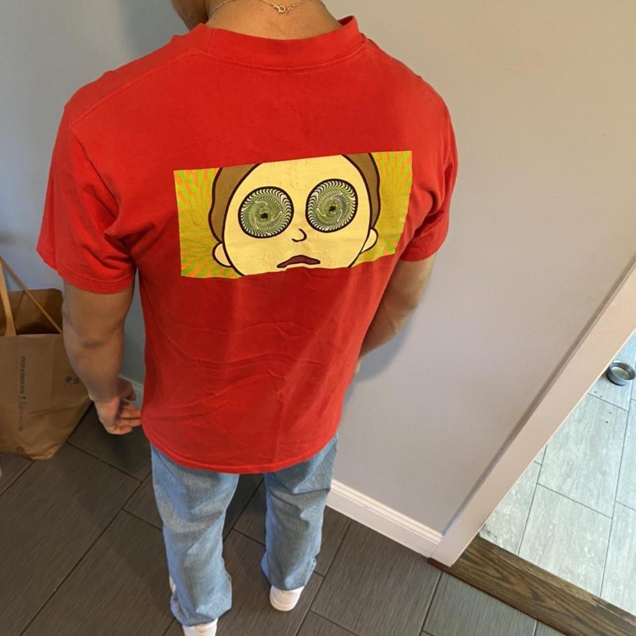 Primitive x Rick And Morty Hypno Red T-Shirt.... - Depop