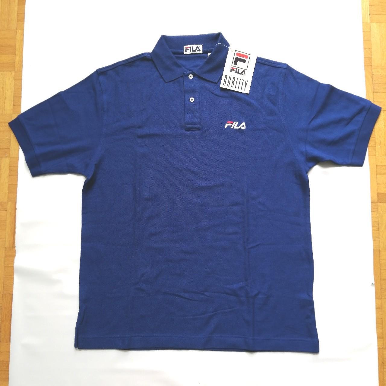 Vintage Fila Blue Polo Large NWT New with tags,... - Depop