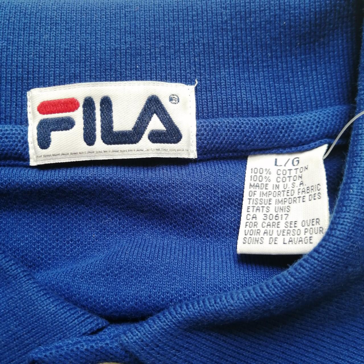 Vintage Fila Blue Polo Large NWT New with tags,... - Depop