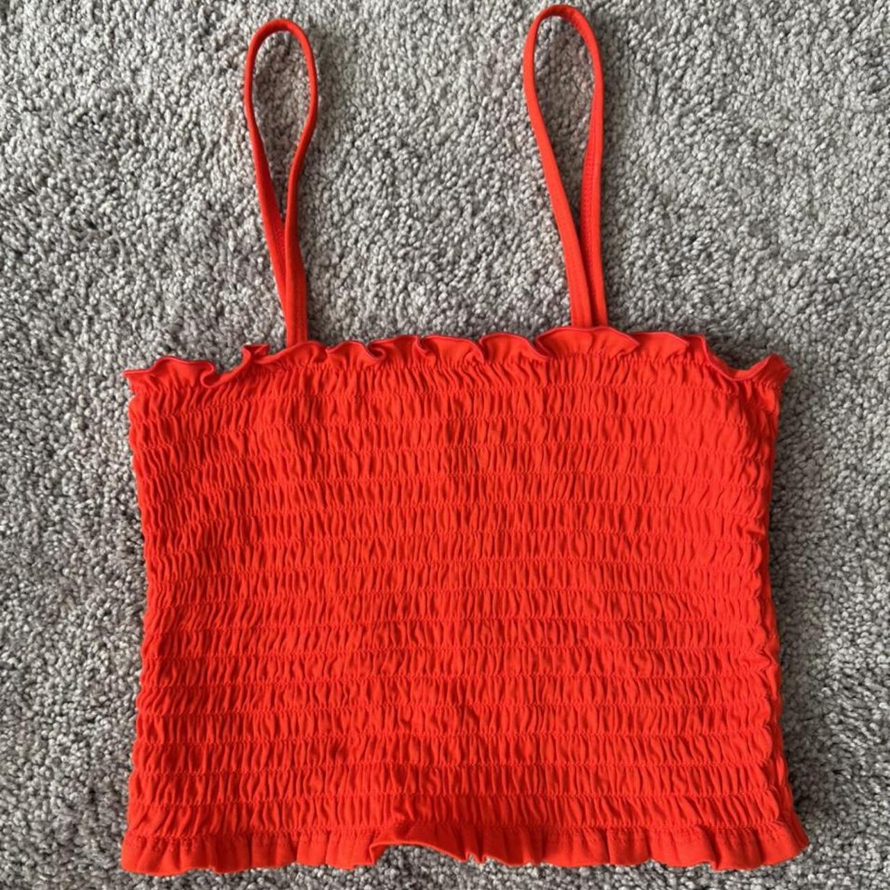 red cropped tank size xs - Depop