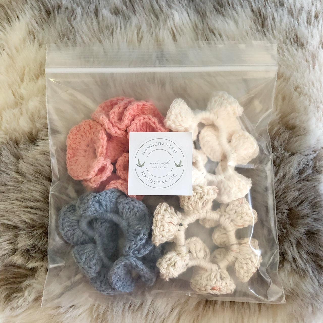 Hand Crafted Crochet Scrunchies 4 Pack These... - Depop