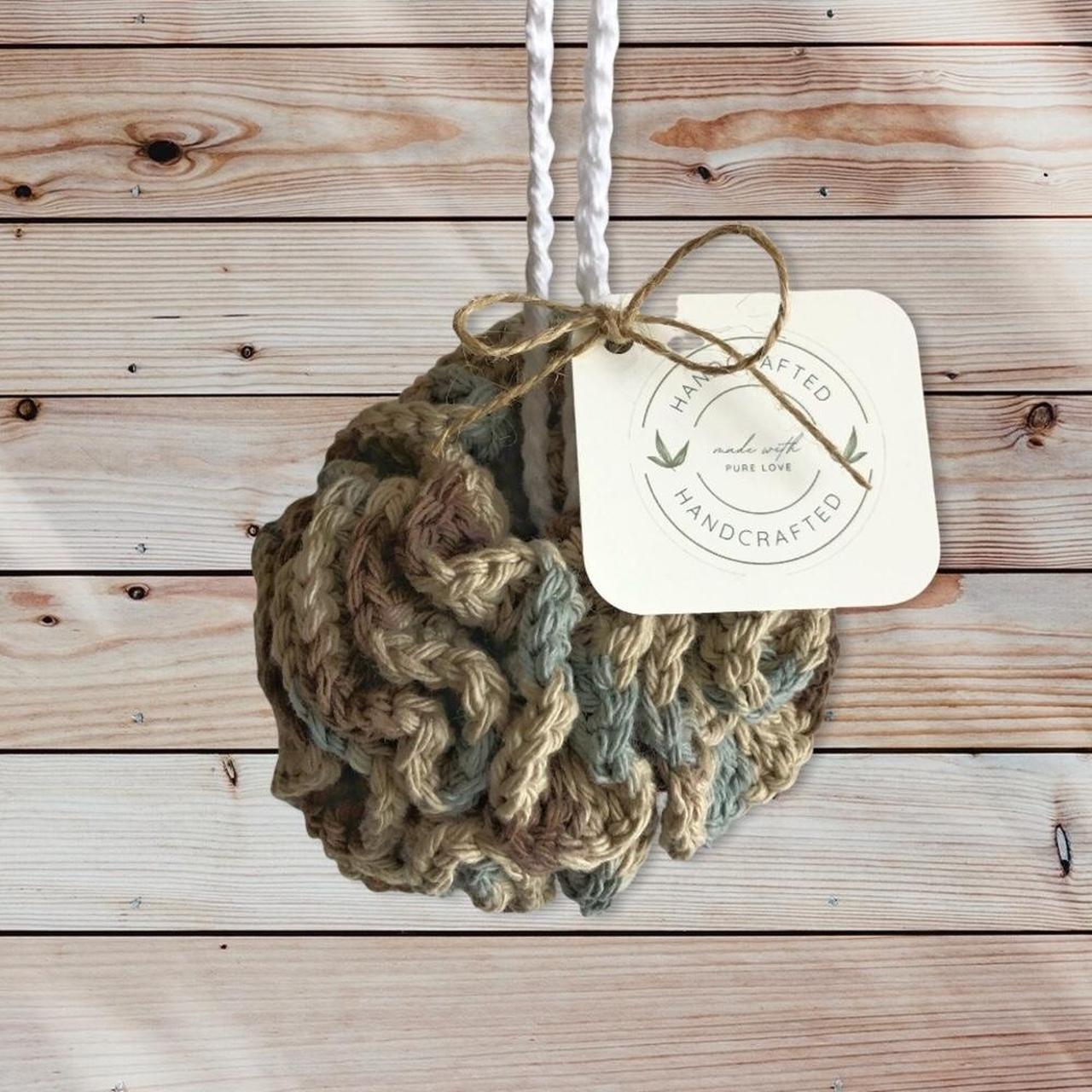 Hand Crafted Bath Shower Loofa 100% Cotton Earth... - Depop