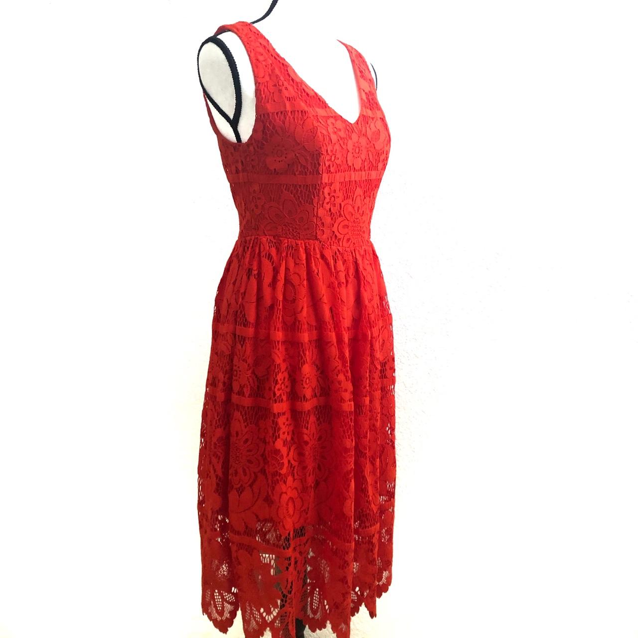 Mossimo Target Bright Orange Lace OverLay... - Depop