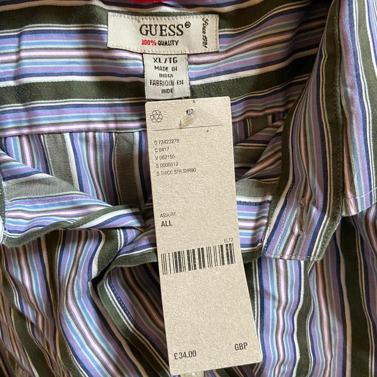 Urban Outfitters Vintage GUESS Striped Shirt - XL - Depop