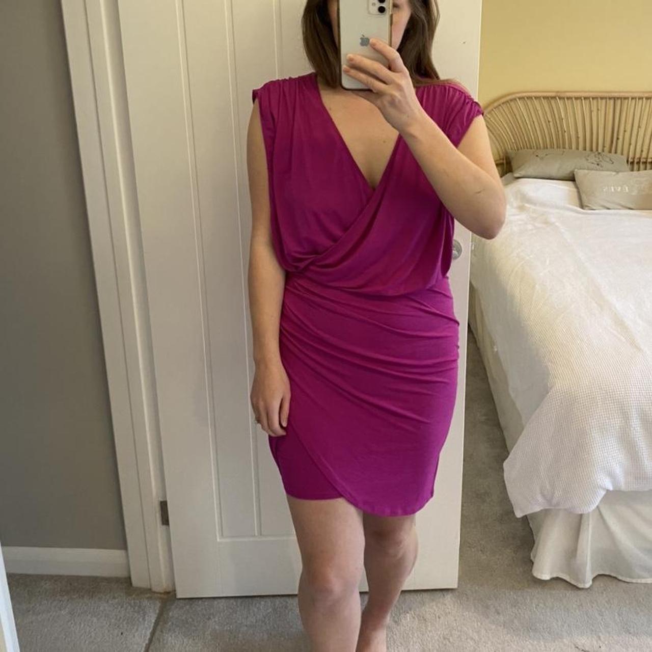 Sheike Australia bodycon fuchsia dress Elasticated... - Depop