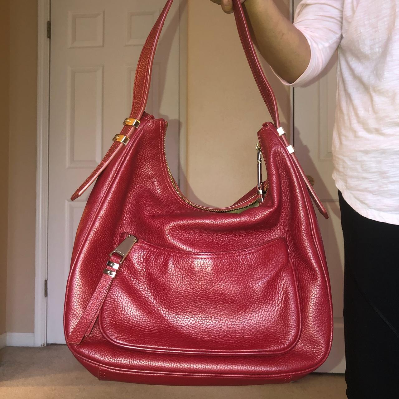 Lancel red leather purse - Depop