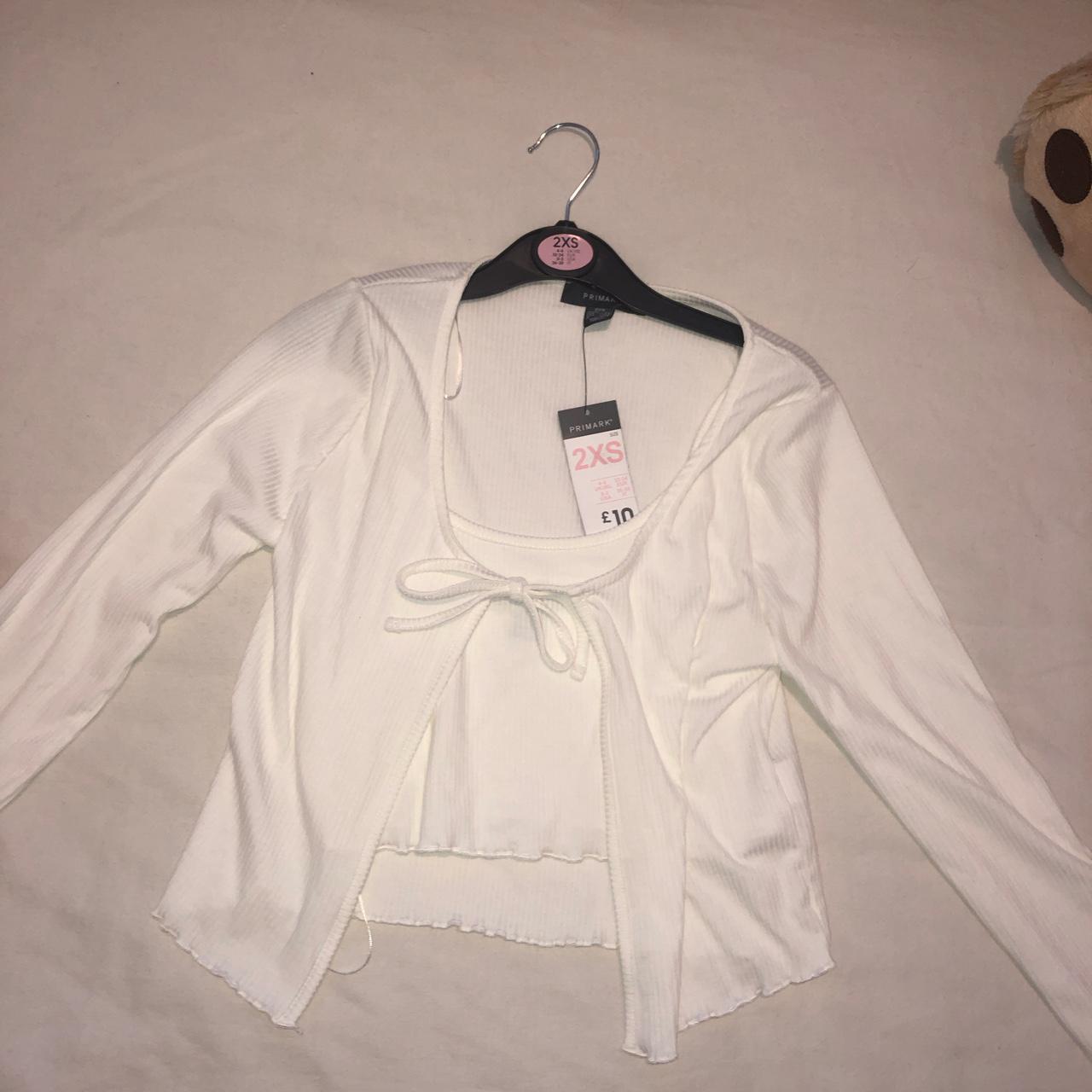 PRIMARK CROP TOP AND CARDIGAN SET🌷🤍Super cute set,... - Depop
