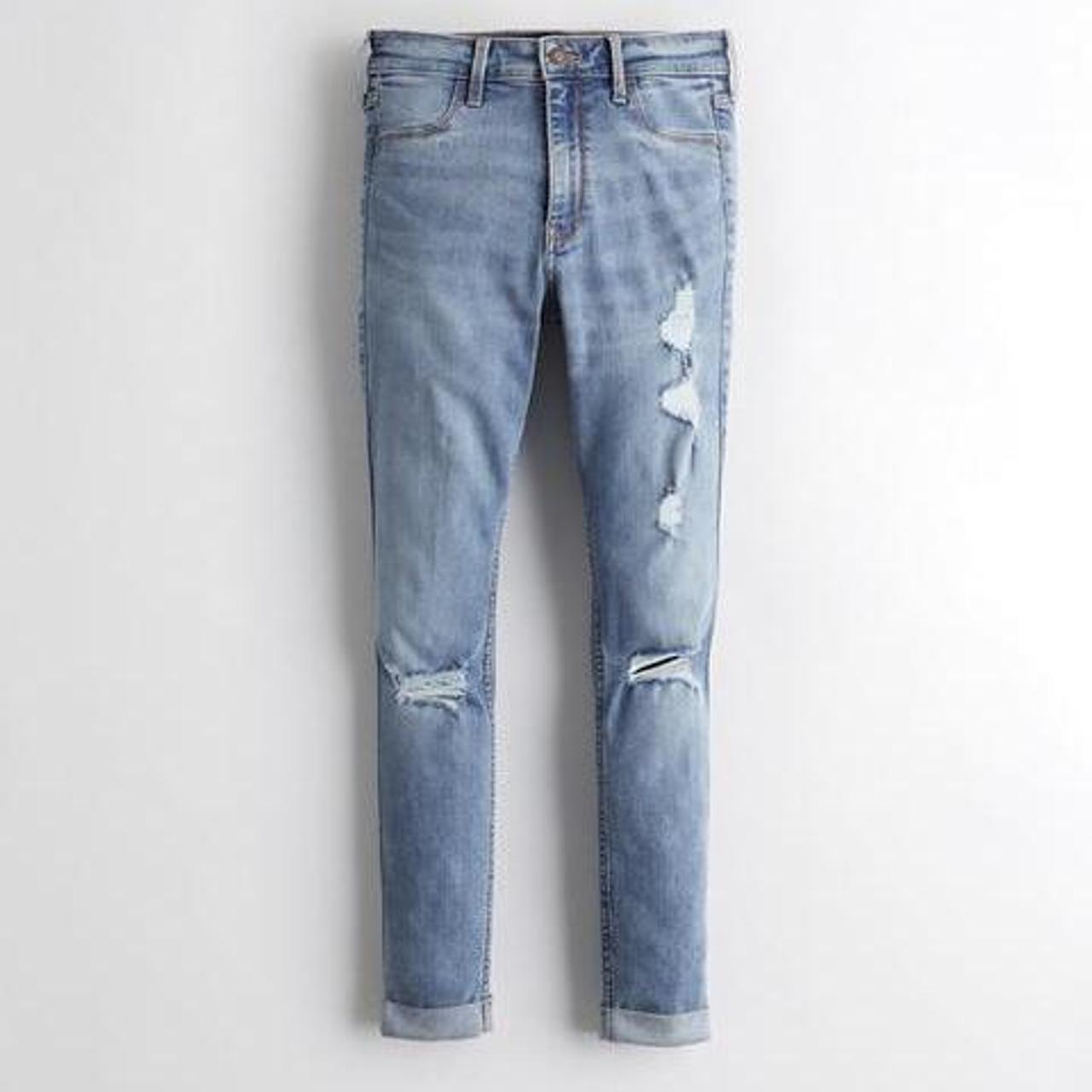 Hollister Jean Leggings High rise crop Jeggings... - Depop