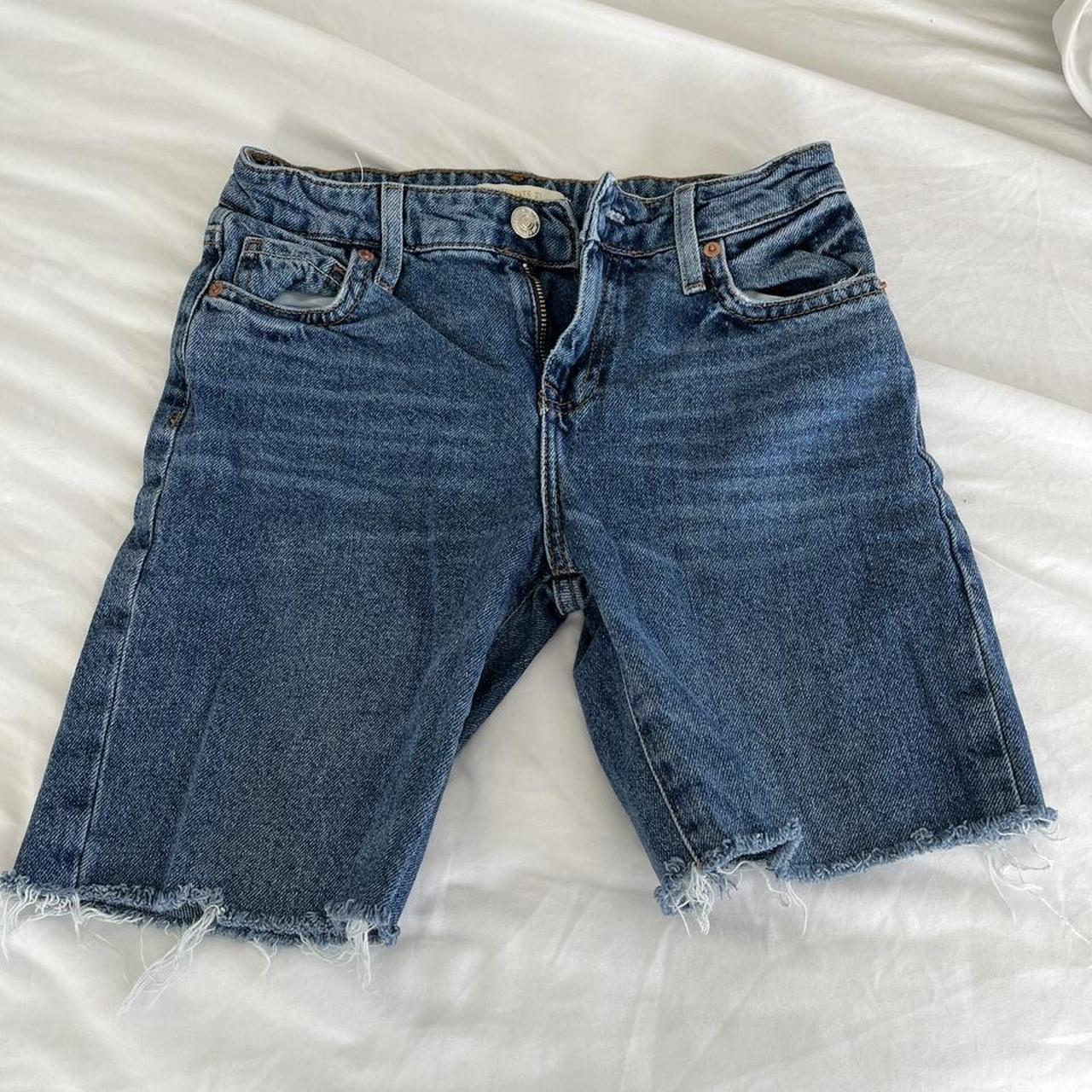 Denim jorts -small almost child size 10/12 -final... - Depop