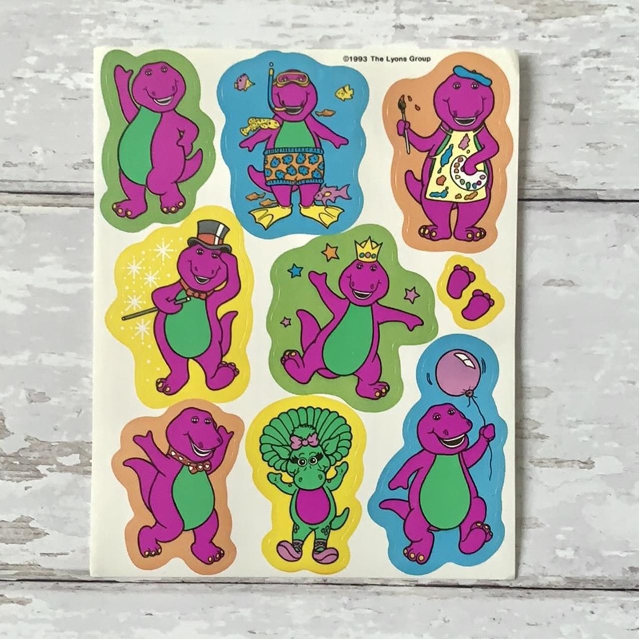 Collectors Barney Stickers from 1993. Includes... - Depop
