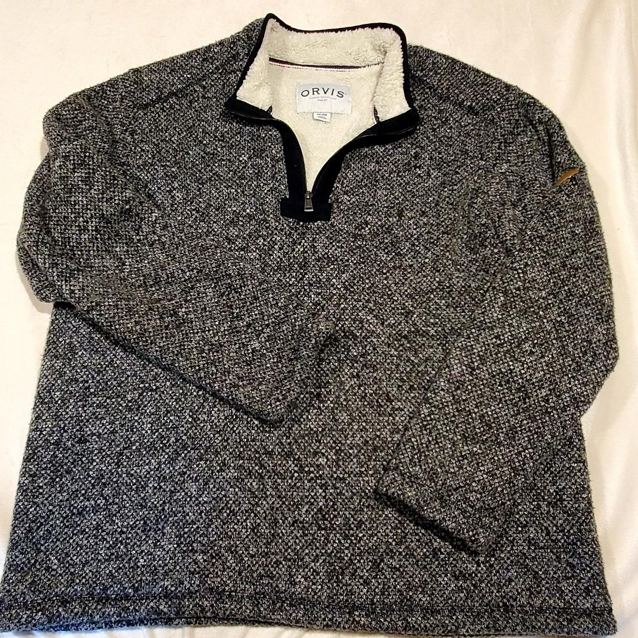 Orvis Brighton Fleece/Sherpa Lined 1/4 Zip Pullover.... | Depop