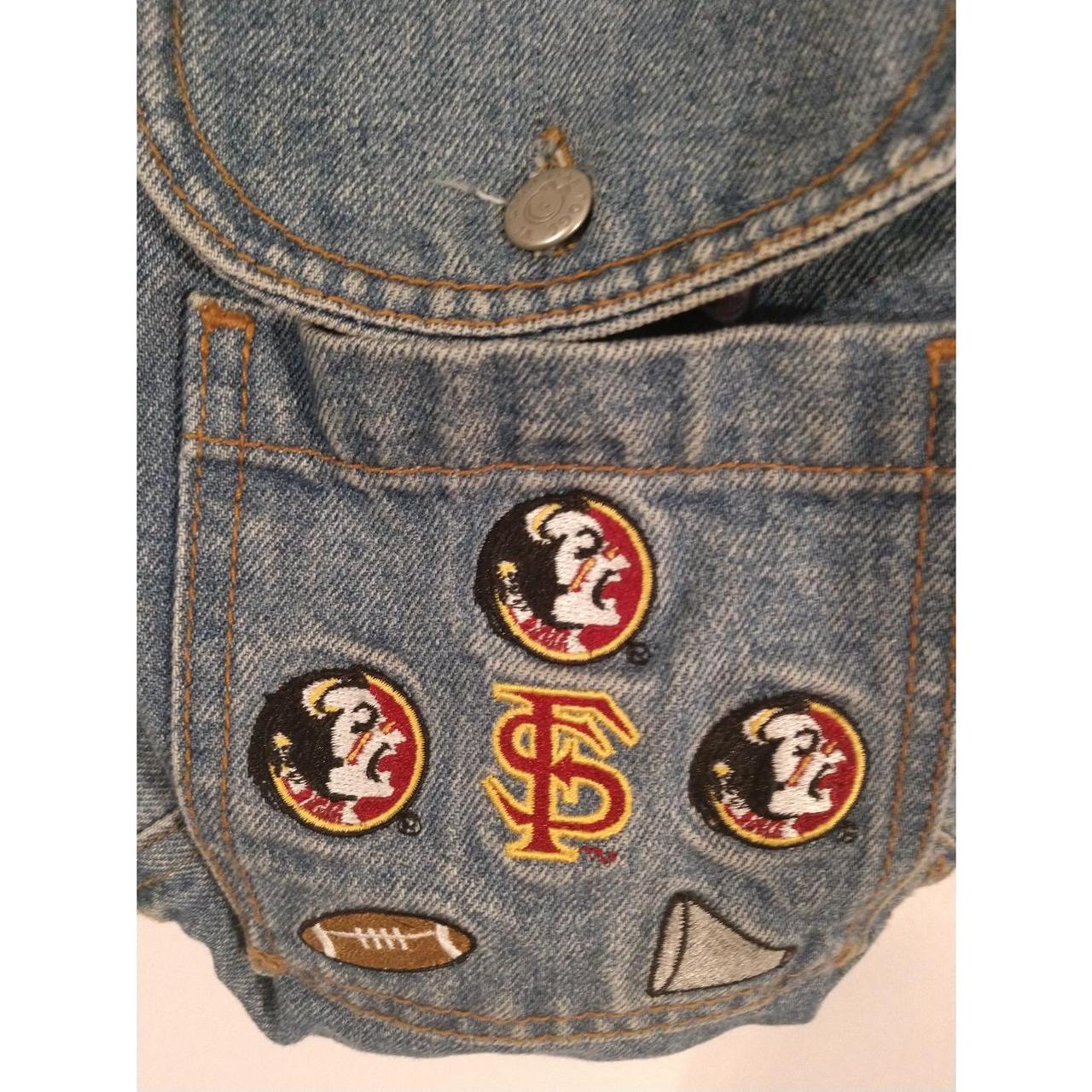 Florida State Seminoles NCAA Denim Backpack Blue Small - Depop